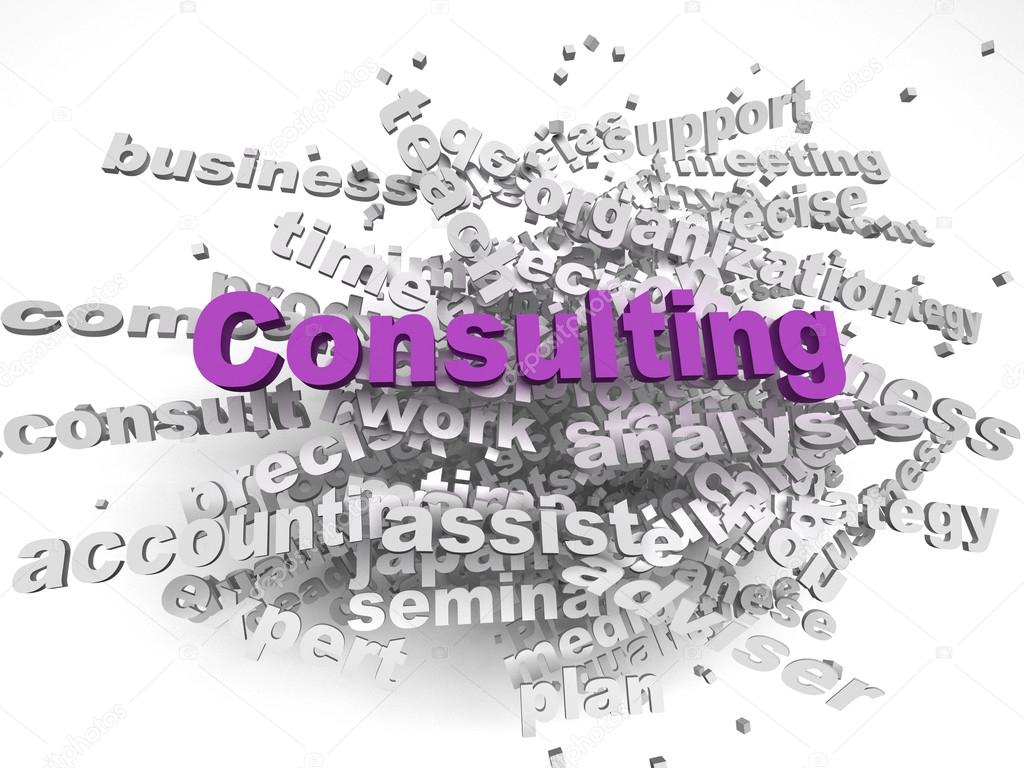 3d image Consulting issues concept word cloud background — Stock Photo ...