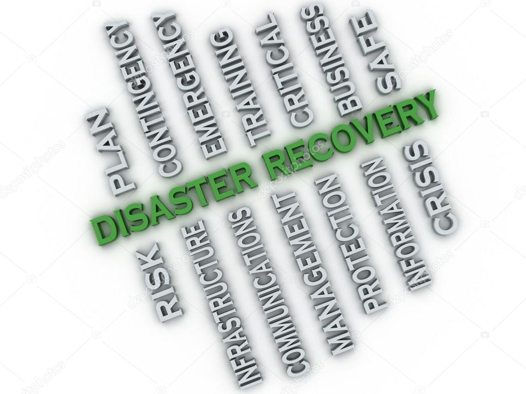 3d image Disaster recovery issues concept word cloud background Stock ...