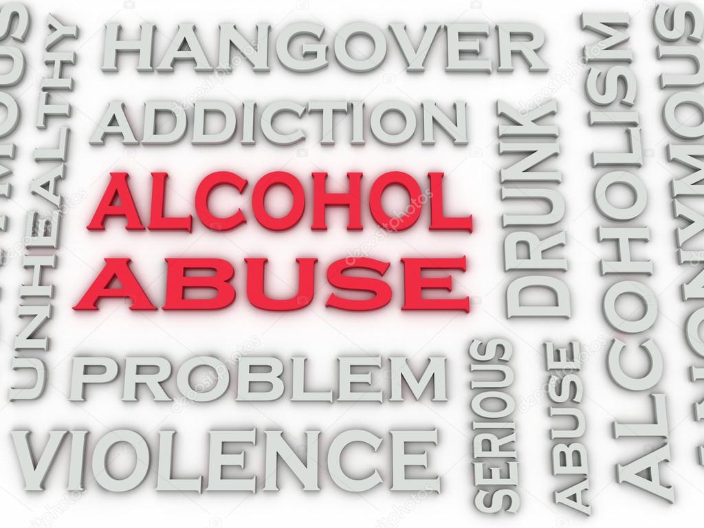 3d image Alcohol abuse issues concept word cloud background Stock Photo ...