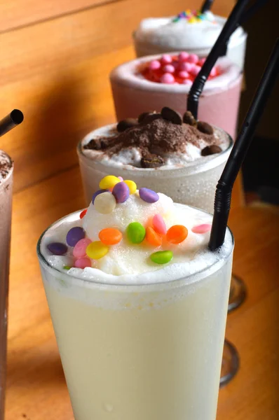 Three types of milkshake drink — Stock Photo © tempakul #106782140