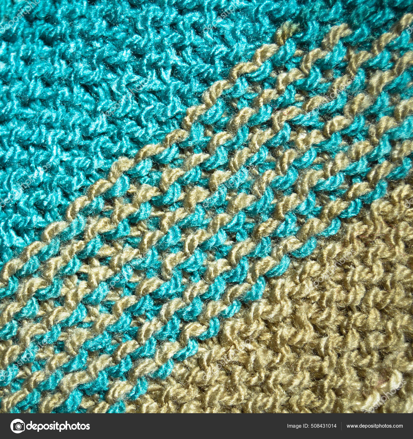 Pattern Fabric Made Wool Handmade Knitted Fabric Colored Wool ...