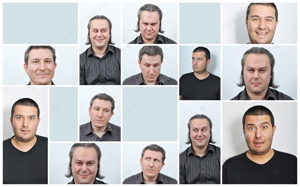 Men facial expressions — Stock Photo © sserdarbasak #95293316