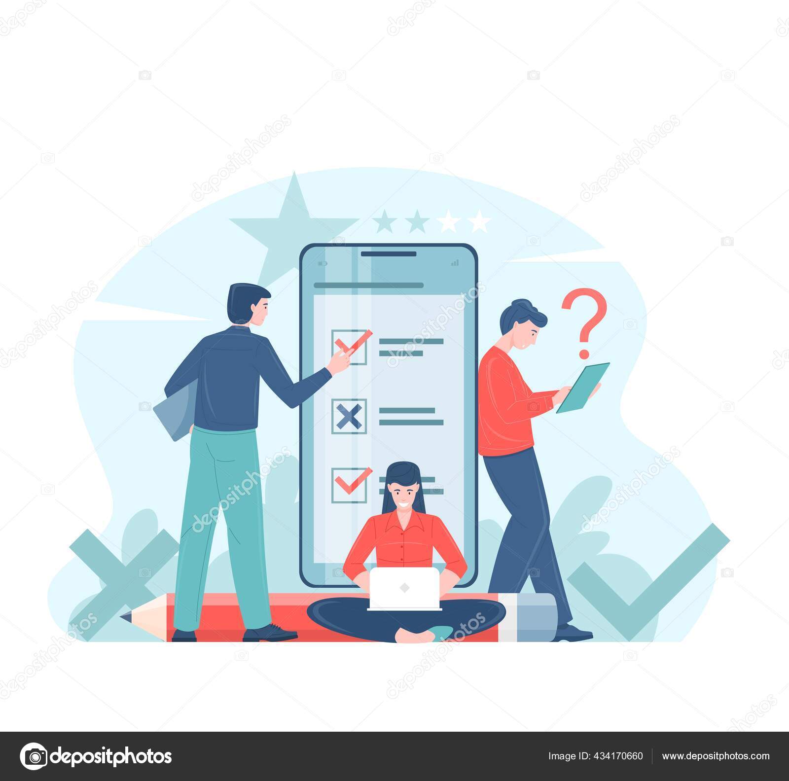 Online voting or survey concept Stock Vector by ©tory 434170660