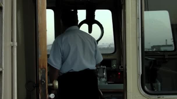 Captain Tugboat Control Room Wheelhouse — Stock Video © messiland ...