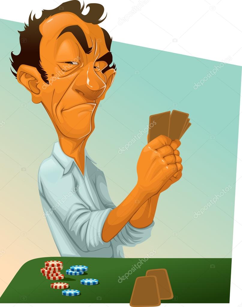 Cartoon player in the card at the table Stock Vector Image by ©VeeDOK ...