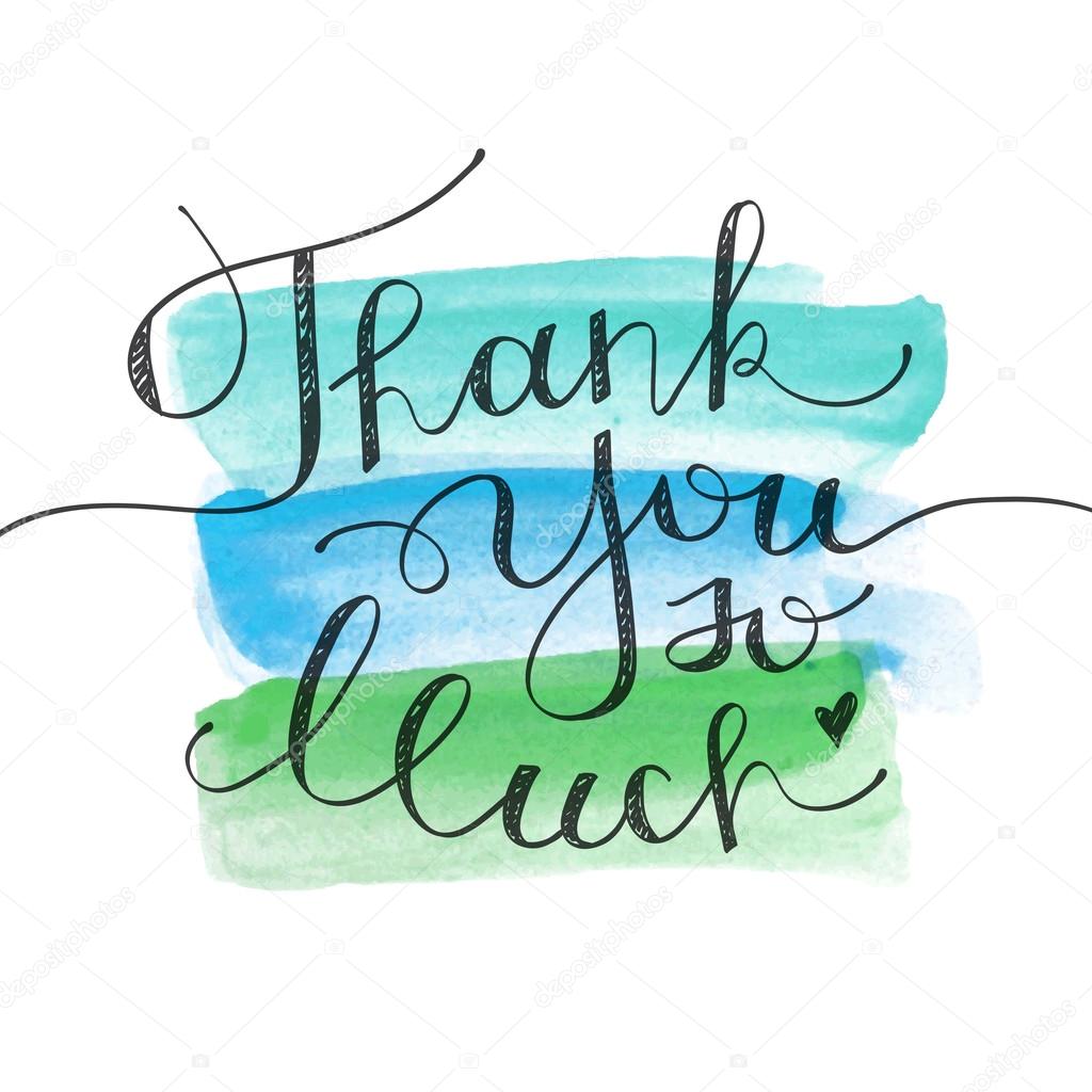 Thank You So Much Stock Vector Image By ©redcollegiya 124447716