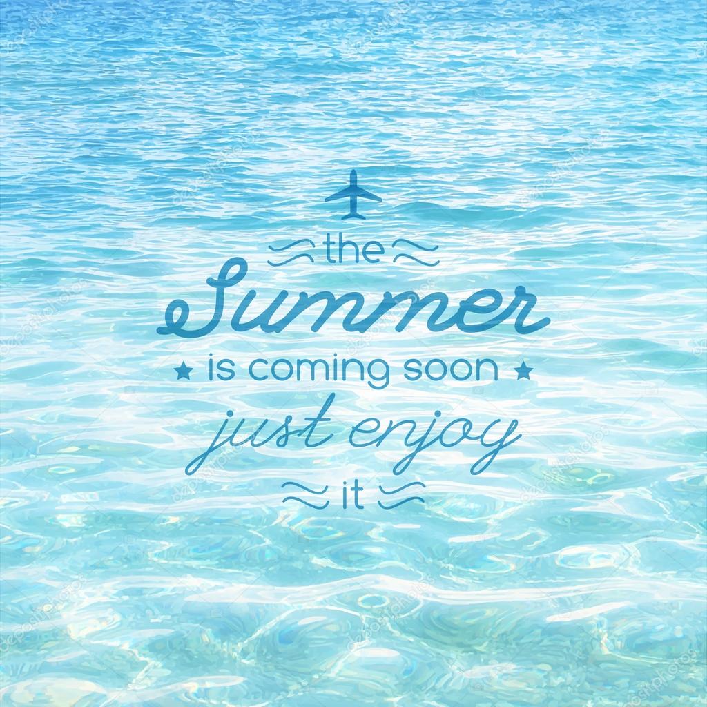 Summer is coming, text Stock Vector by ©redcollegiya 72692039