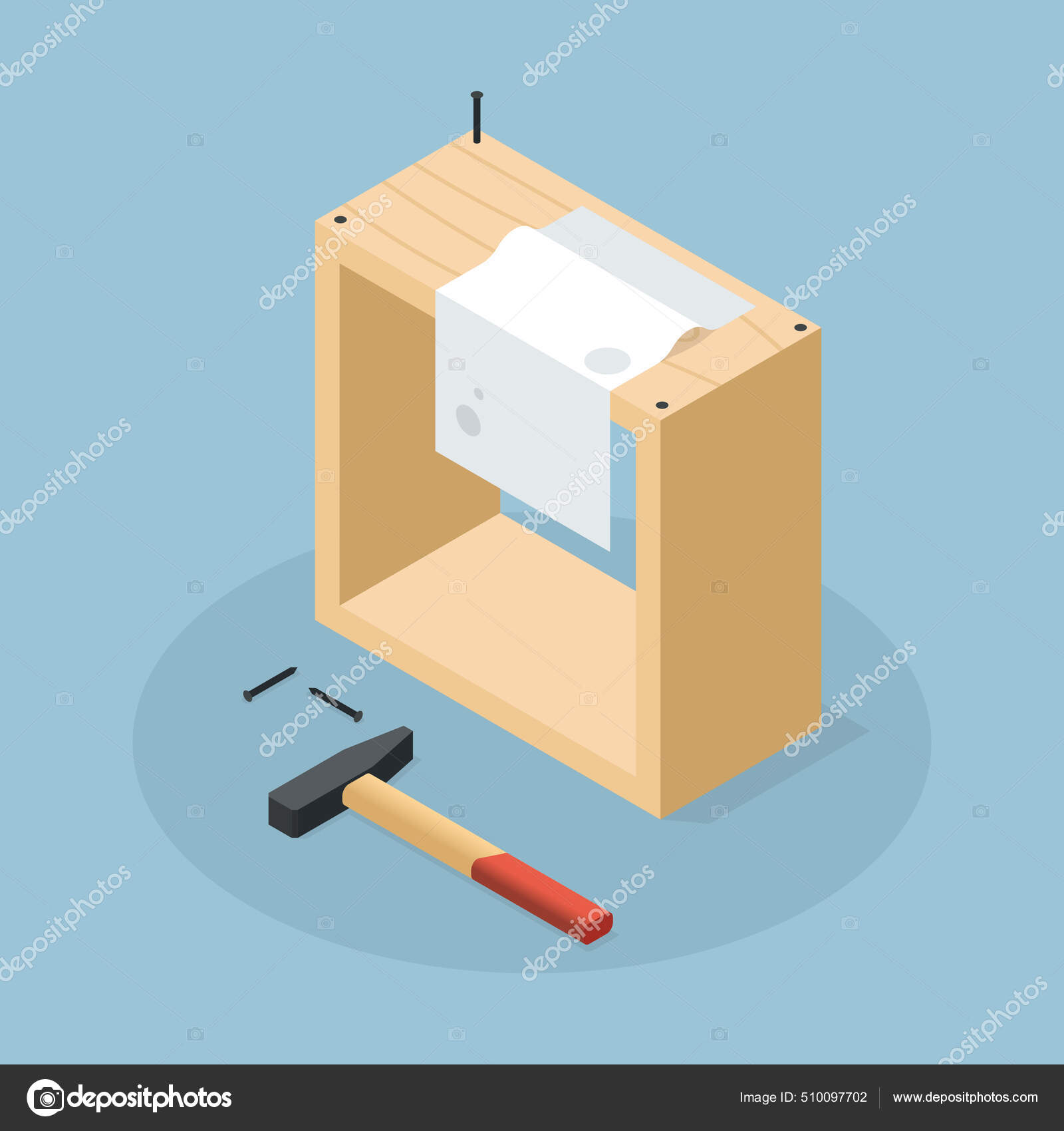 Isometric Woodworking Craft Vector Illustration Stock Vector by ...