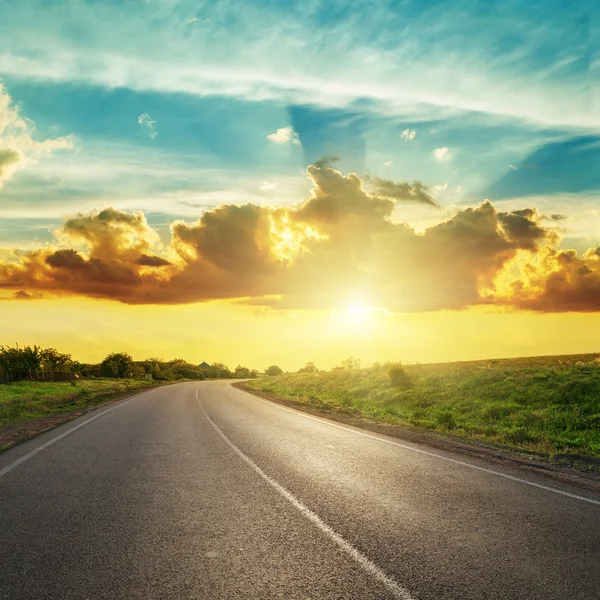 Asphalt road and sunset Stock Photo by ©Krivosheevv 10211040