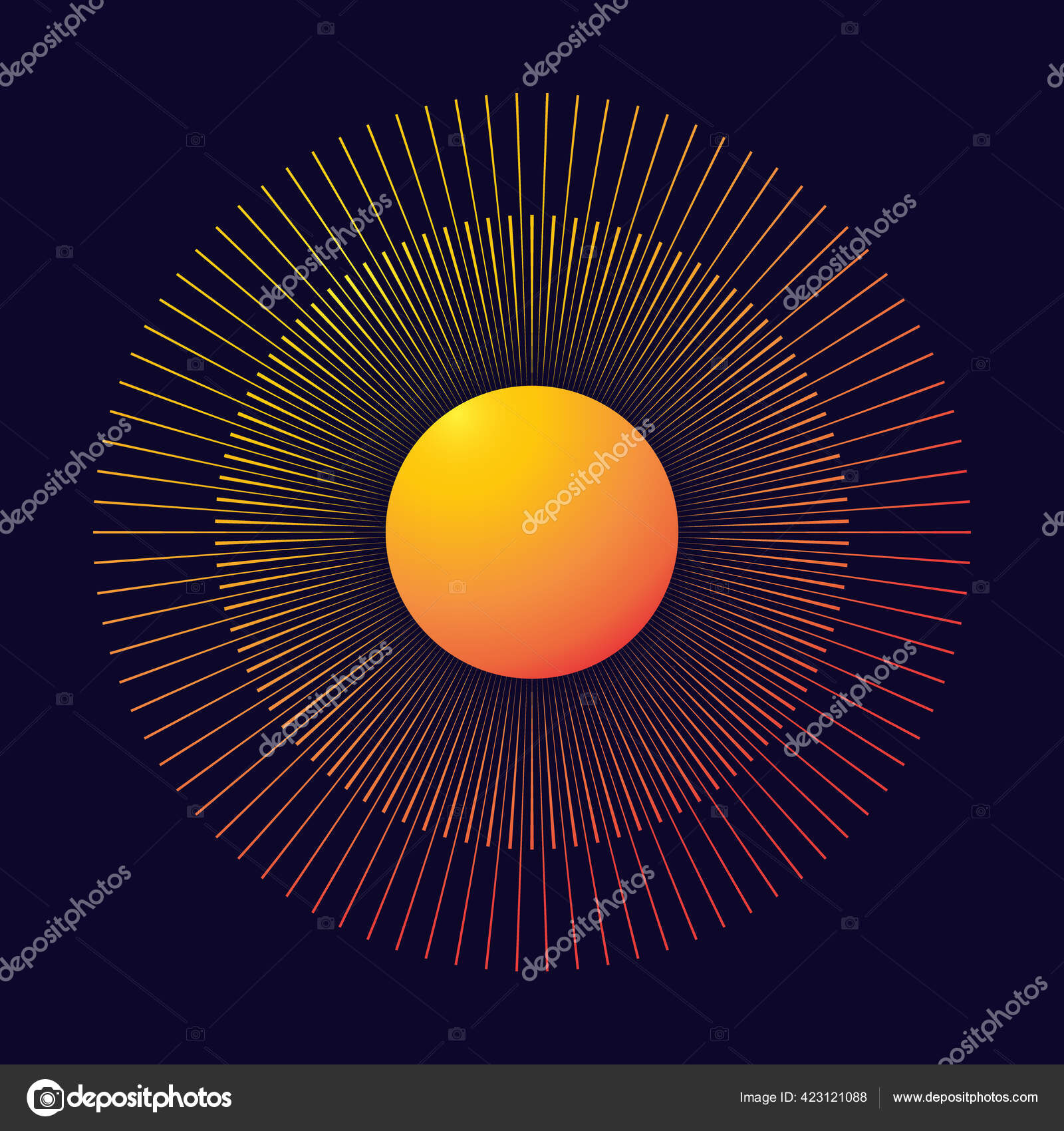 Orange Abstract Background Cirle Lines Logo Icon Tattoo Template Design ...