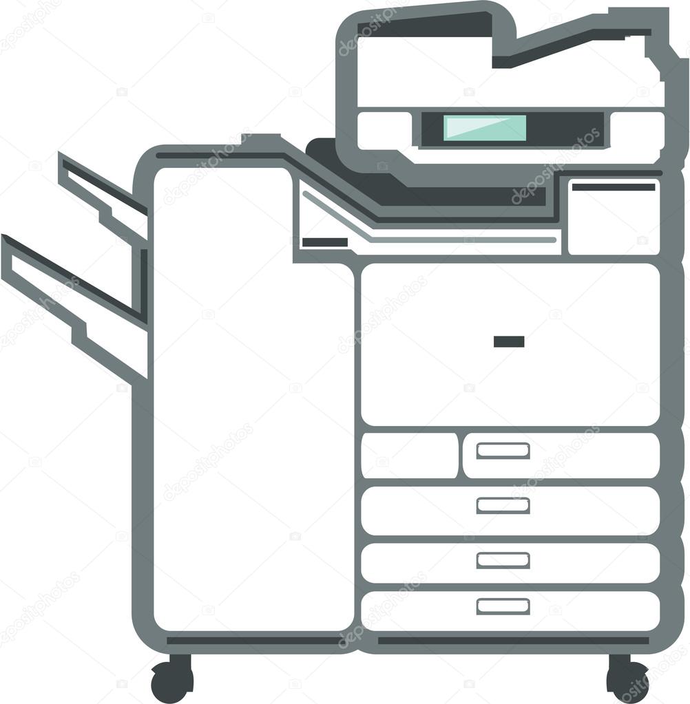 Large office printer copier — Stock Vector © anton_novik #89078440
