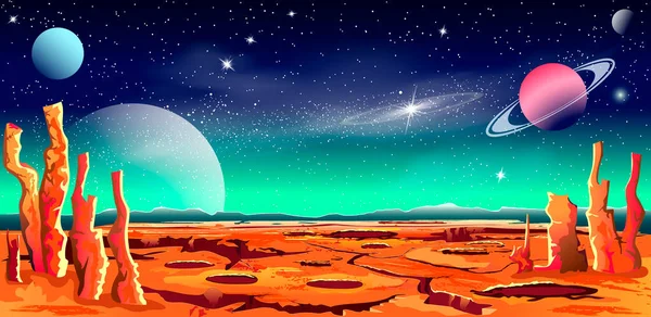 Cartoon Planet Surface