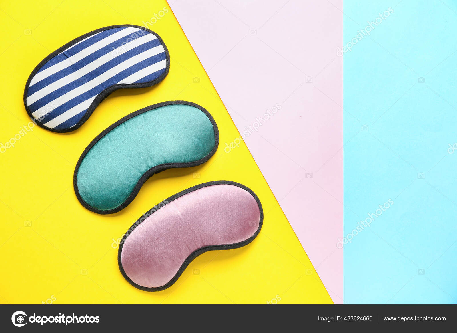 Sleep Masks Color Background Stock Photo by ©serezniy 433624660