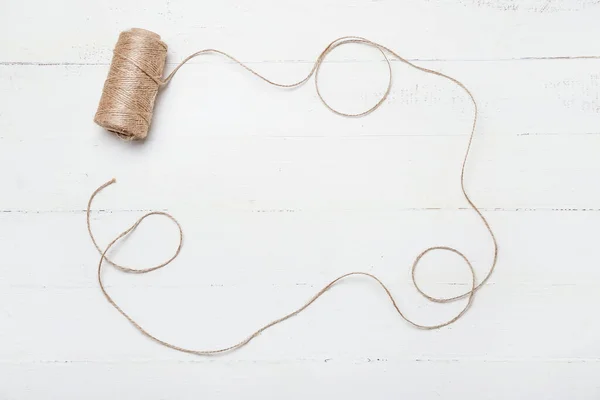 Frame made of rope on light background - Stock Image - Everypixel