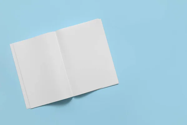 Blank Magazine Blue Background — Stock Photo © serezniy #510806084