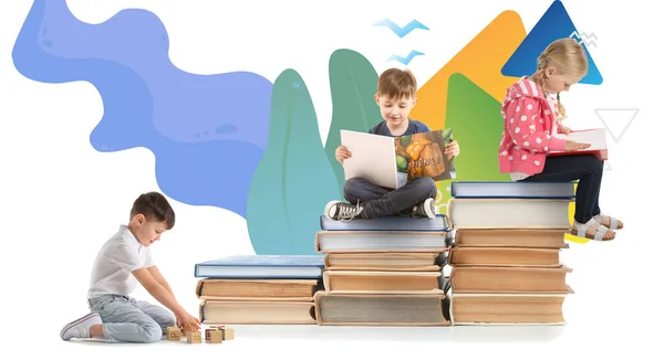 Children reading library Stock Photos, Royalty Free Children reading ...