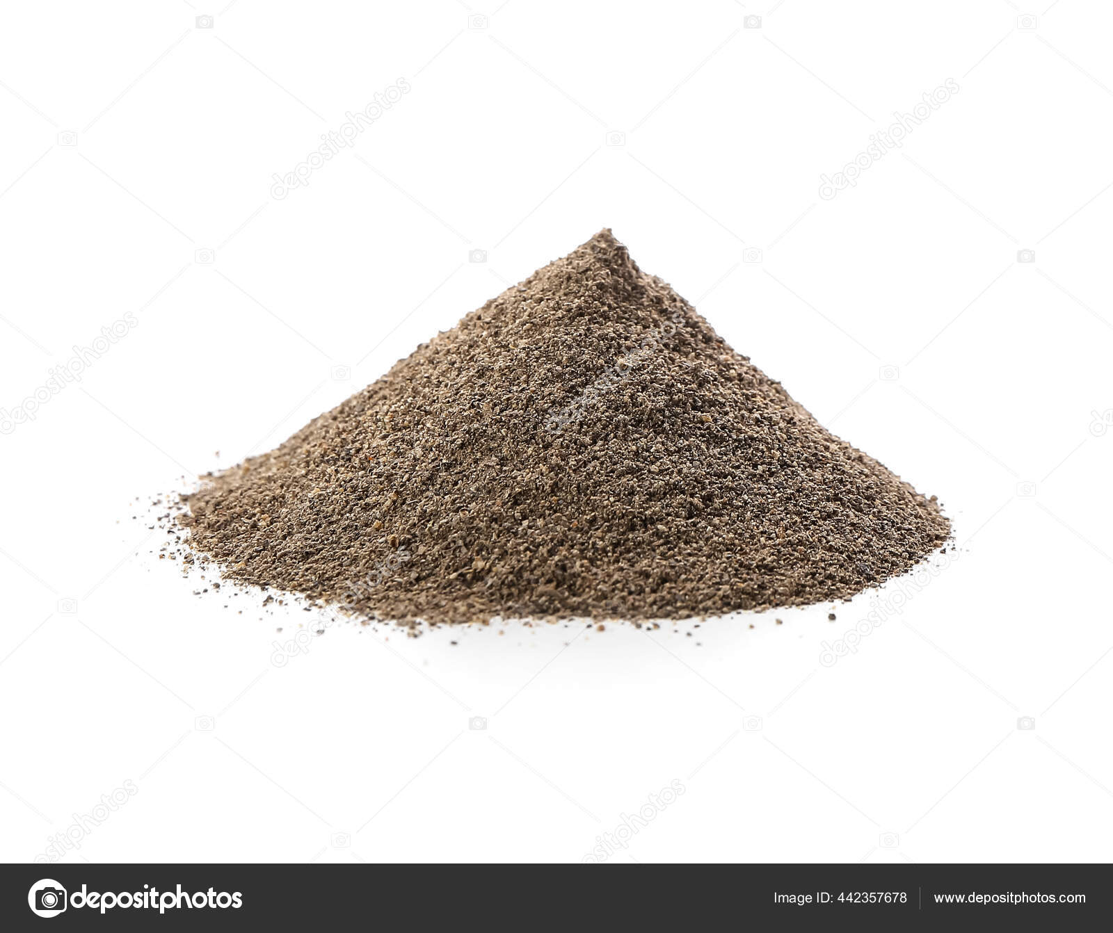 Black Pepper Powder White Background Stock Photo by ©serezniy 442357678