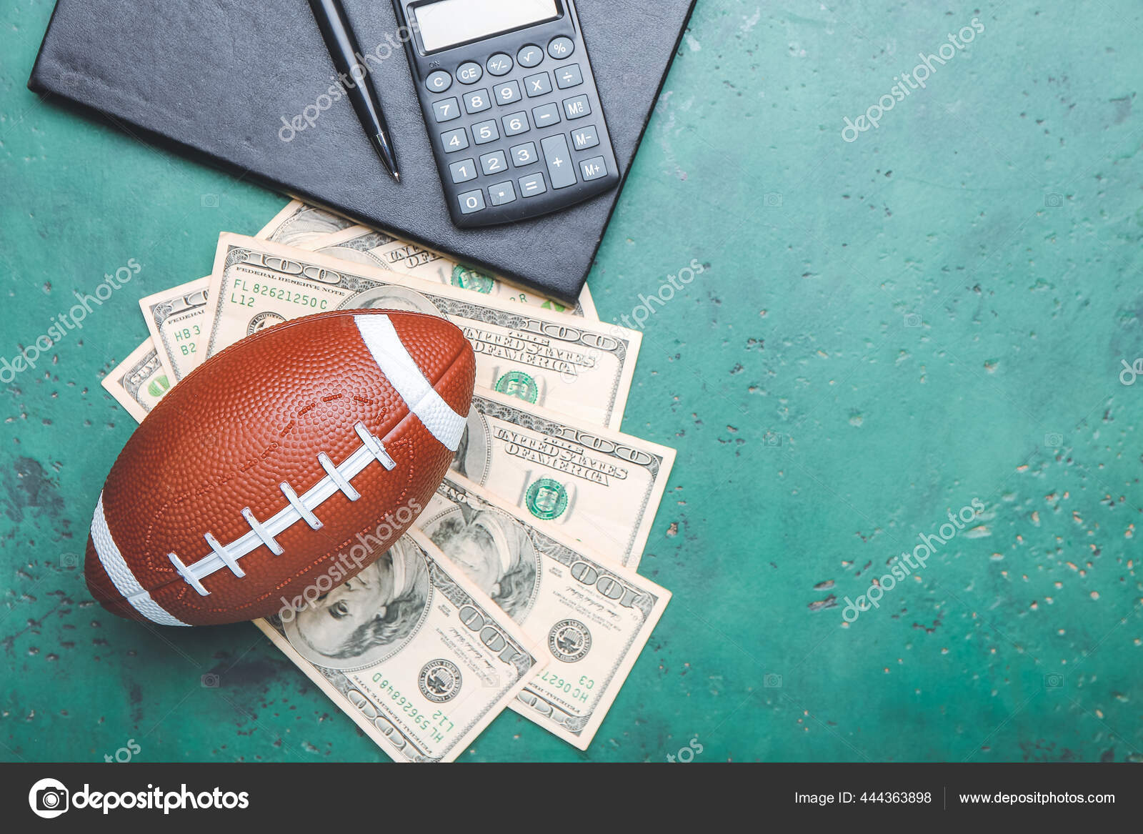 Money Rugby Ball Color Background Concept Sports Bet Stock Photo by ...