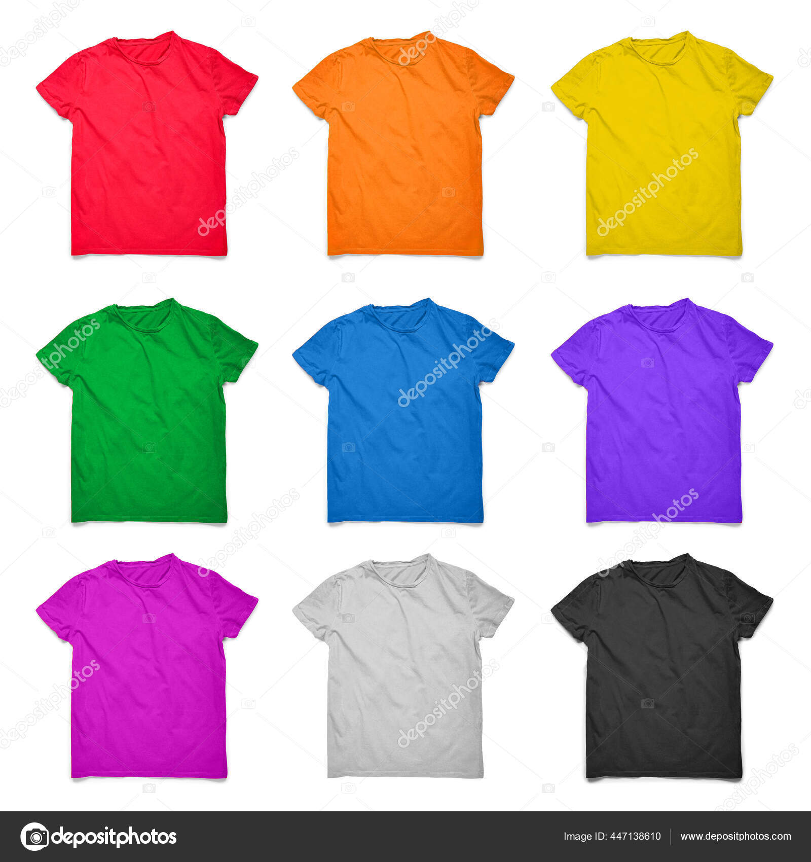 Collection Bright Shirts White Background Stock Illustration by ...