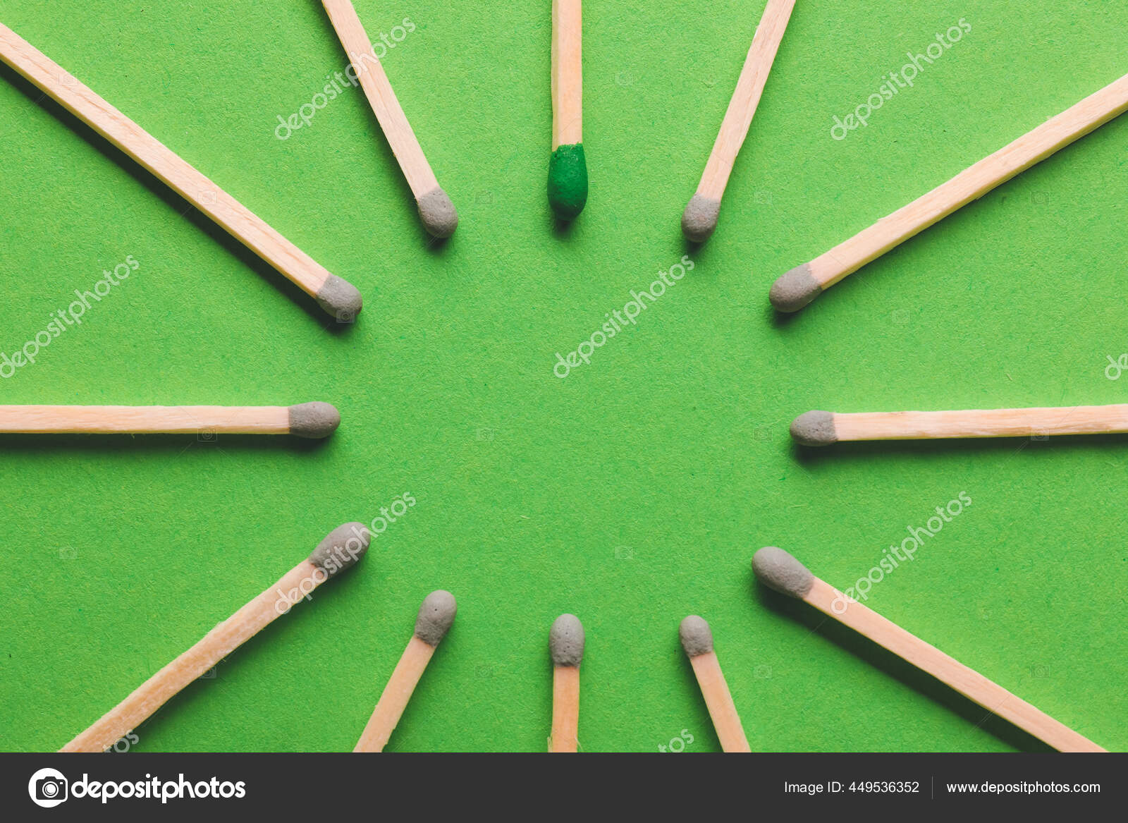 Frame Made Matches Color Background Concept Uniqueness Stock Photo by ...