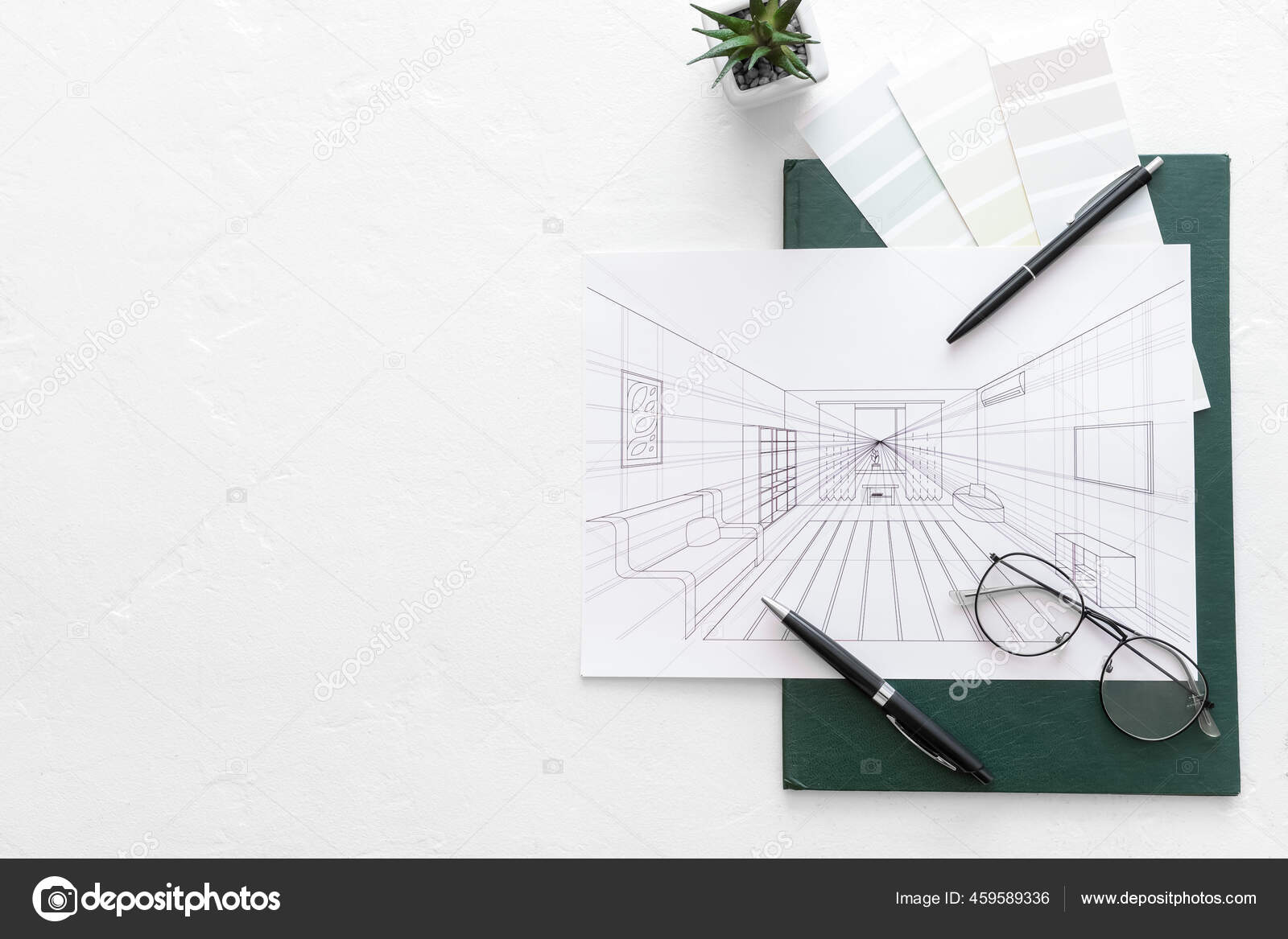 House Plan Color Palettes Light Background — Stock Photo © serezniy ...