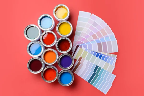 Paint Color Samples House Plan Magazines Color Background Stock Photo ...