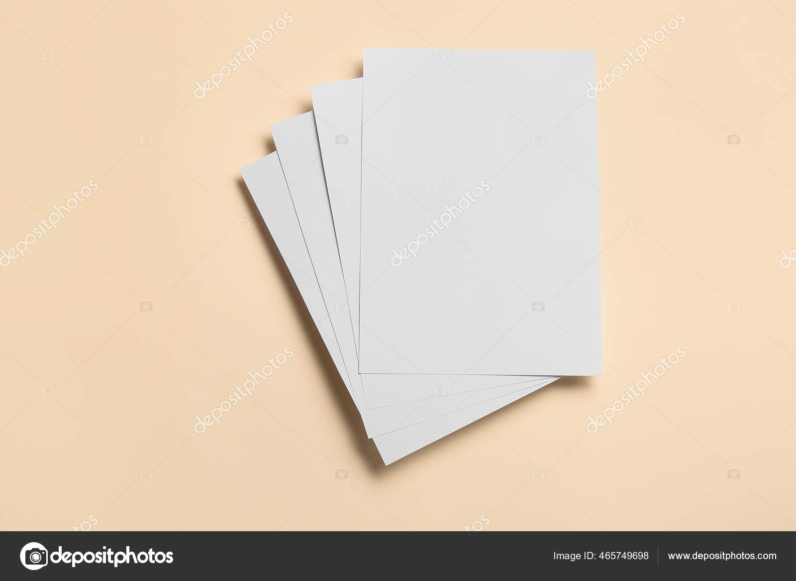 Blank Sheets Paper Color Background Stock Photo by ©serezniy 465749698