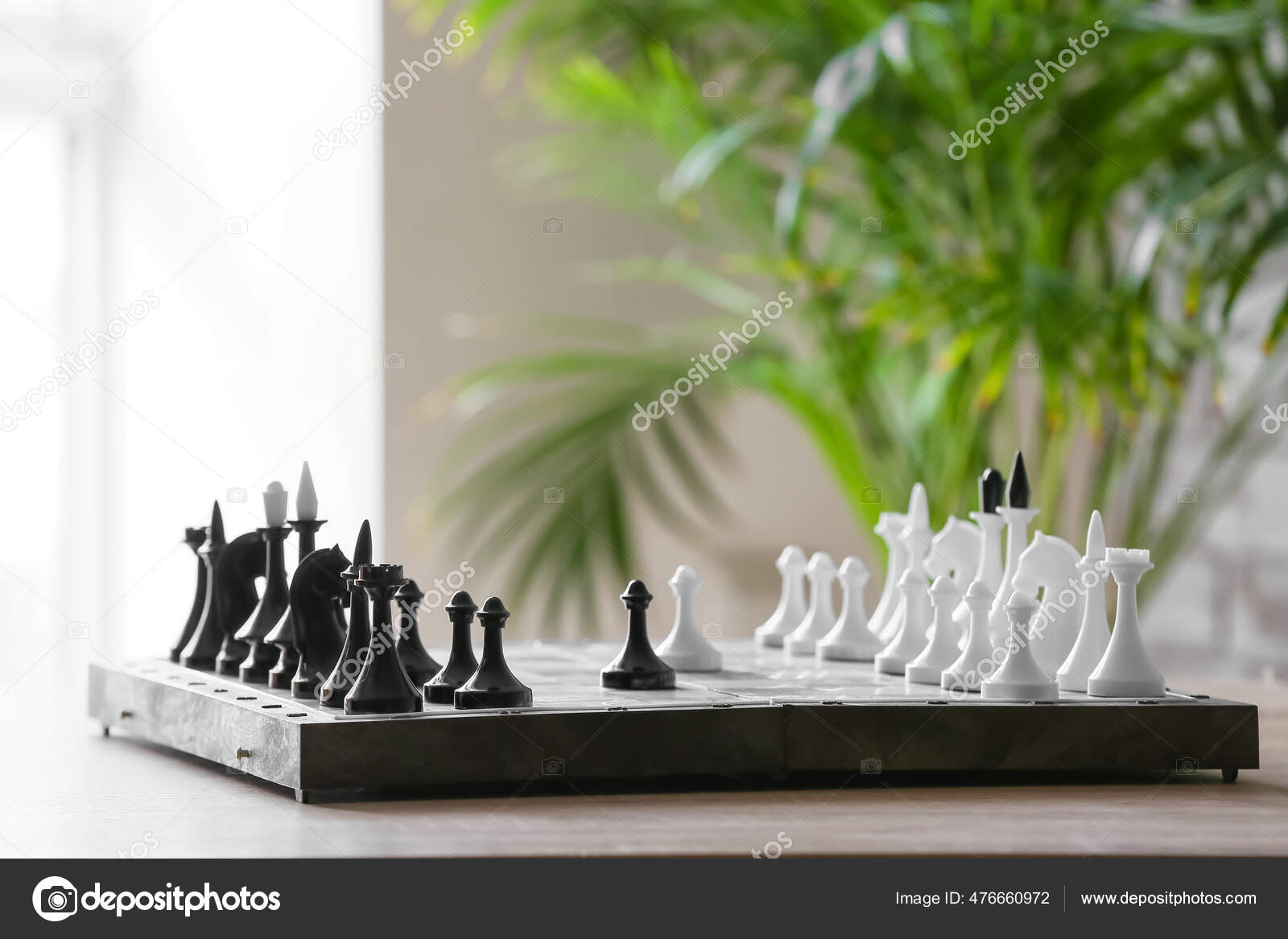 Board Chess Pieces Table Stock Photo by ©serezniy 476660972
