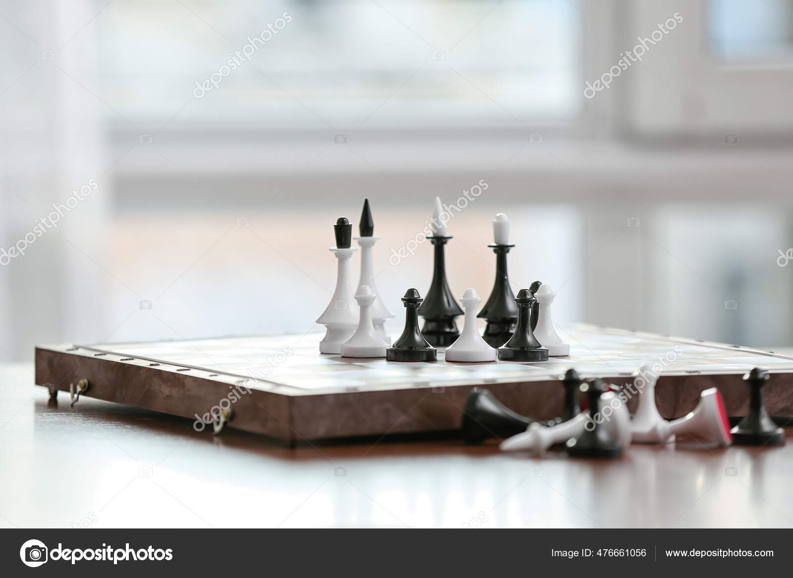 Board Chess Pieces Table Stock Photo by ©serezniy 476661056