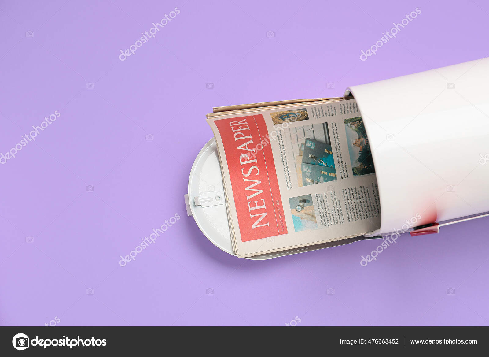 Mail Box Newspaper Color Background Stock Photo by ©serezniy 476663452