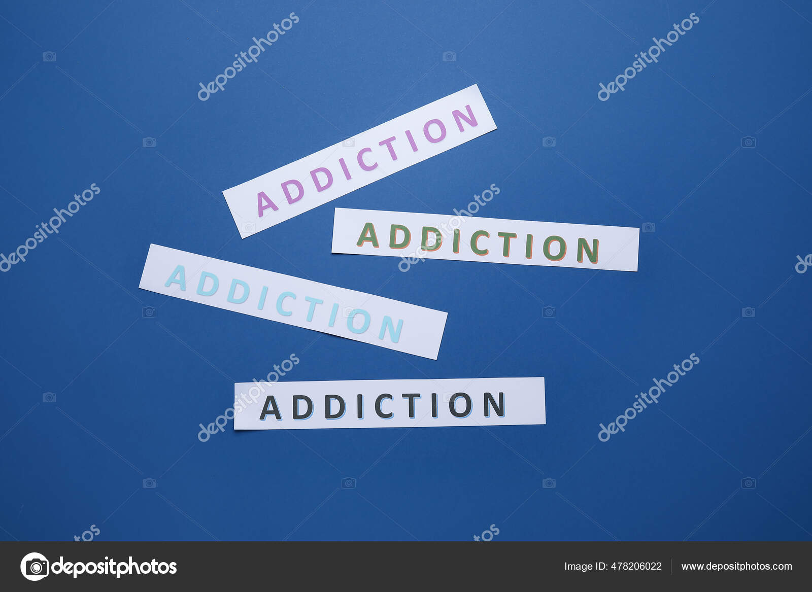 Papers Word Addiction Color Background — Stock Photo © serezniy #478206022