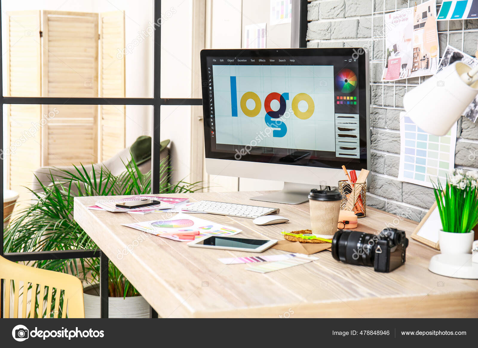 Graphic Designer At Work Office