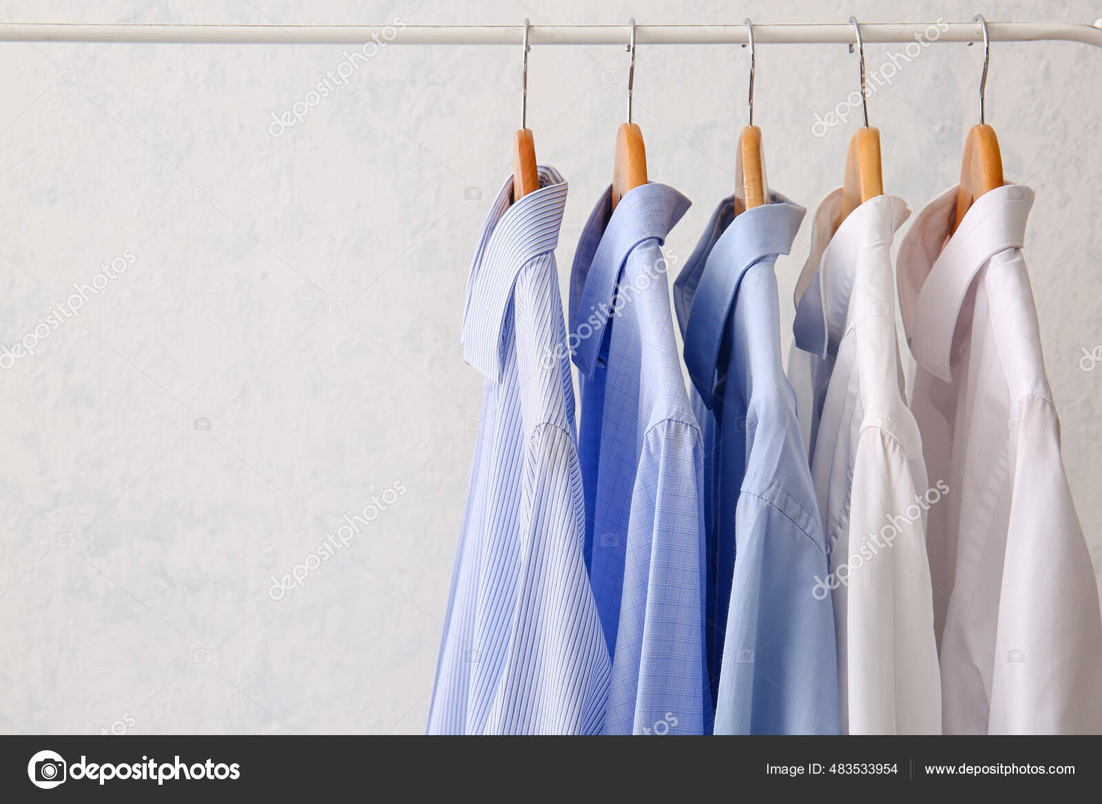 Rack Clothes Dry Cleaning Light Background Stock Photo by ©serezniy ...