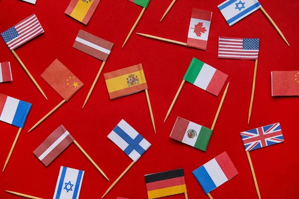 Many Flags Different Countries Background Stock Photo by ©serezniy ...