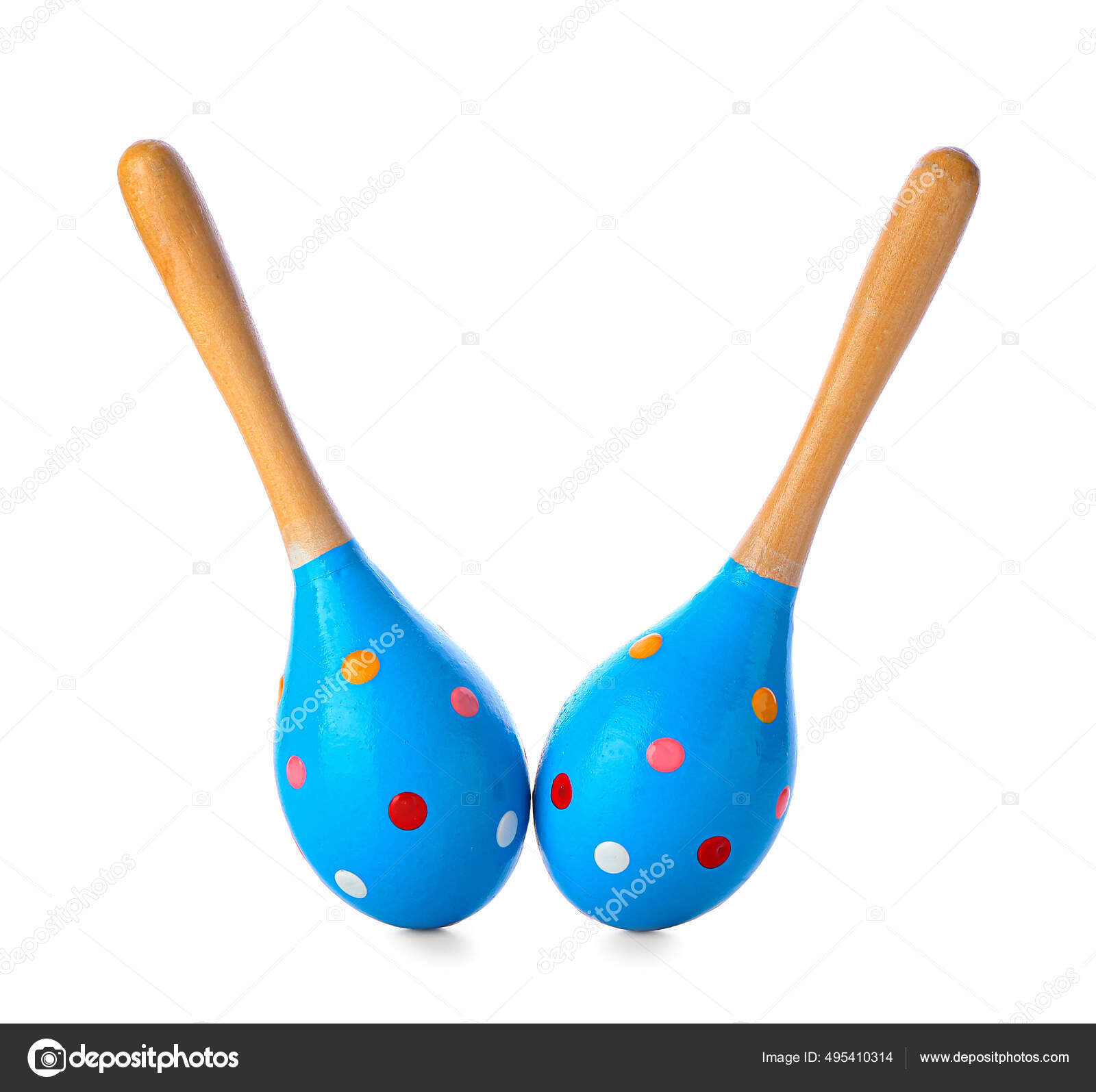 Mexican Maracas White Background Stock Photo by ©serezniy 495410314