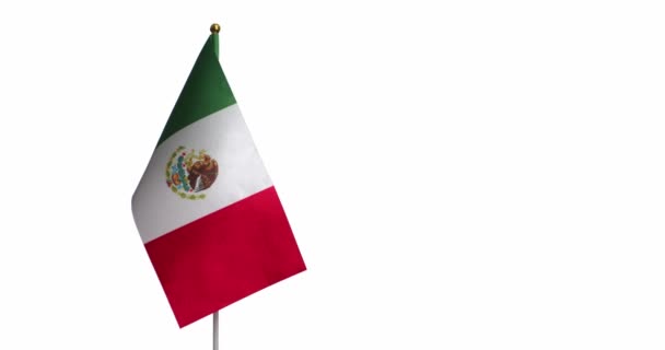 Flag Mexico White Background — Stock Video © serezniy #501974854