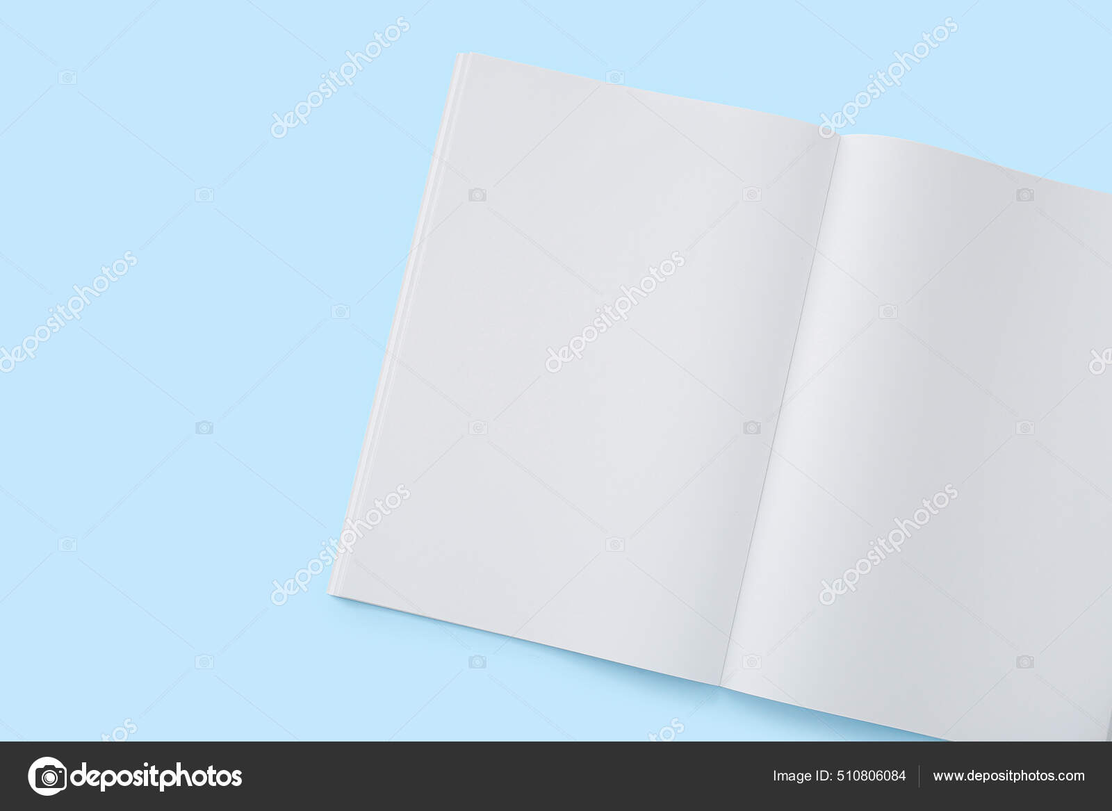 Blank Magazine Blue Background — Stock Photo © serezniy #510806084