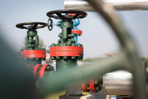 Oil and gas pipe line valves - Stock Image - Everypixel