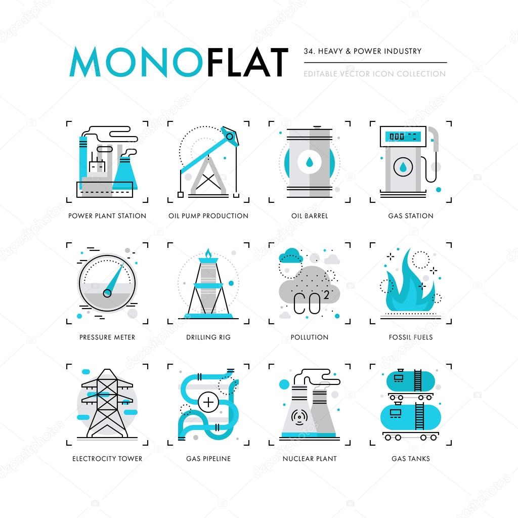 Power Industry Icons — Stock Vector © bloomua #120001062