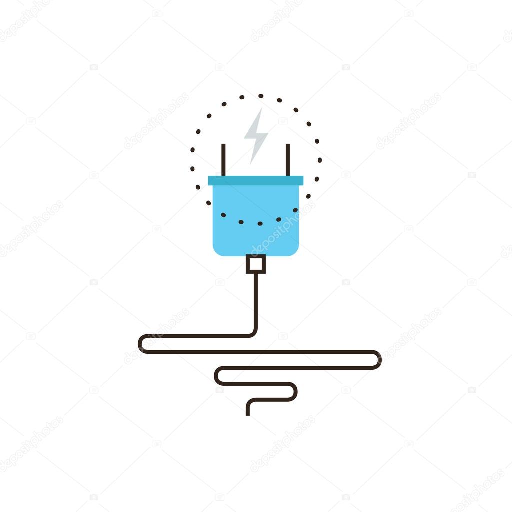 Power cord icon concept Stock Vector by ©bloomua 70789281