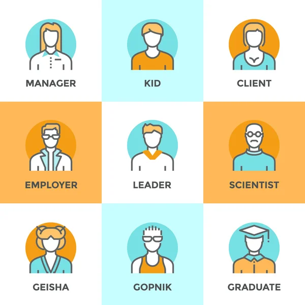 People profession line icons set Stock Vector Image by ©bloomua #78413630