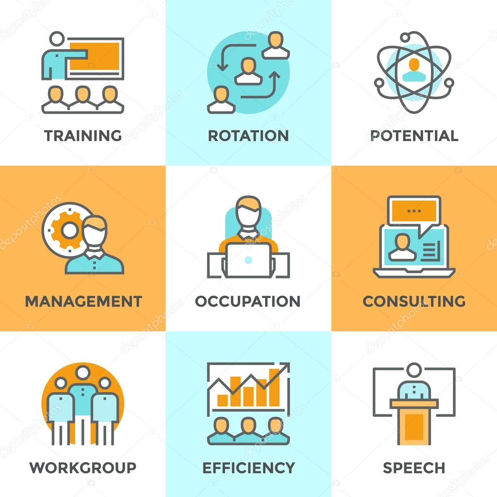 Corporate management line icons set — Stock Vector © bloomua #78413632 Corporate management line icons set — Stock Vector © bloomua #78413632