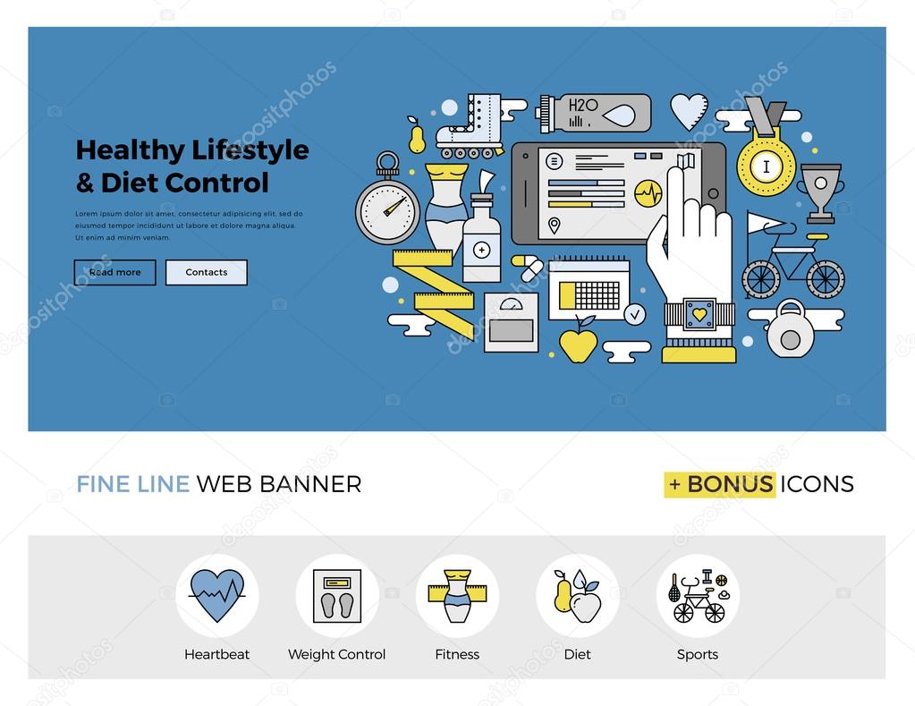 Healthy lifestyle and diet control Stock Vector Image by ©bloomua #87944074