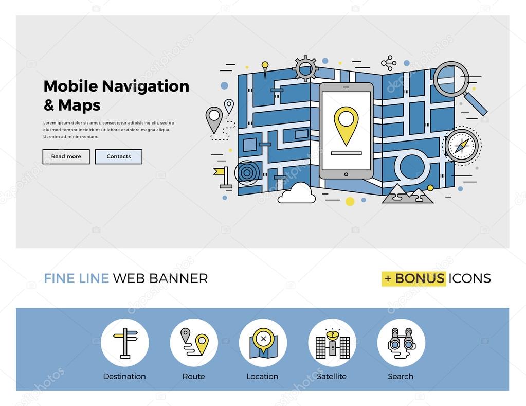 Mobile navigation icons — Stock Vector © bloomua #87944104