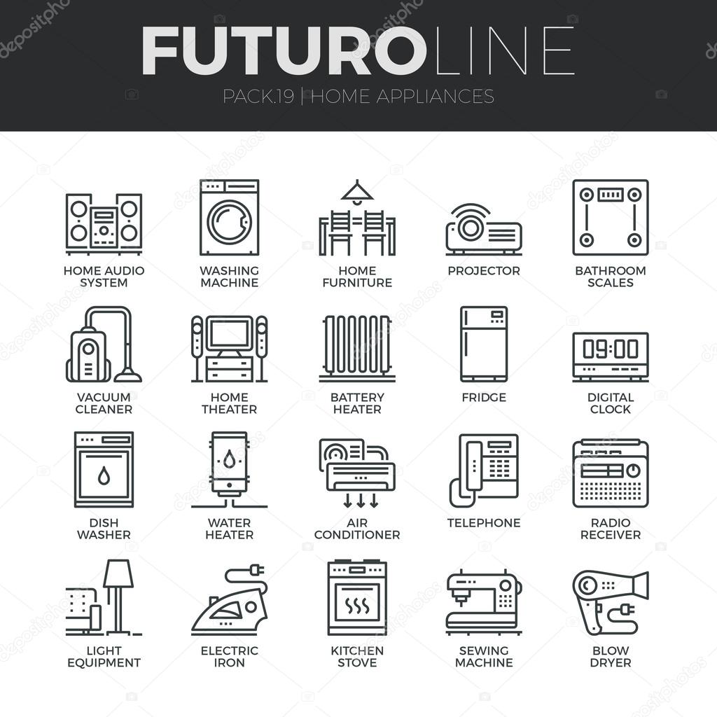 Home Appliances Icons Set Stock Vector by ©bloomua 91804634