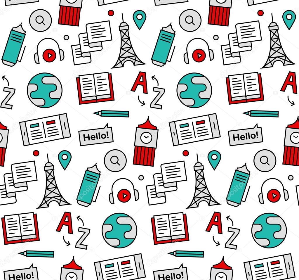 Language school icons — Stock Vector © bloomua #95656972