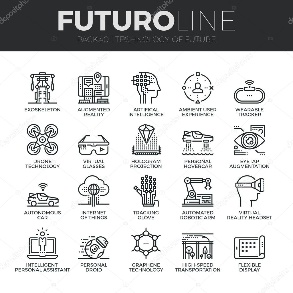 Future Technologies Icons Set Stock Vector Image by ©bloomua #99929984