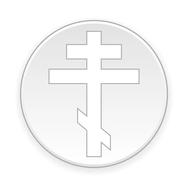 Religious orthodox cross button Stock Vector by ©konstsem 50000671
