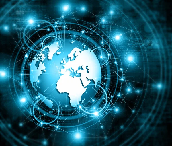 Best Internet Concept of global business.Technological background. Rays ...