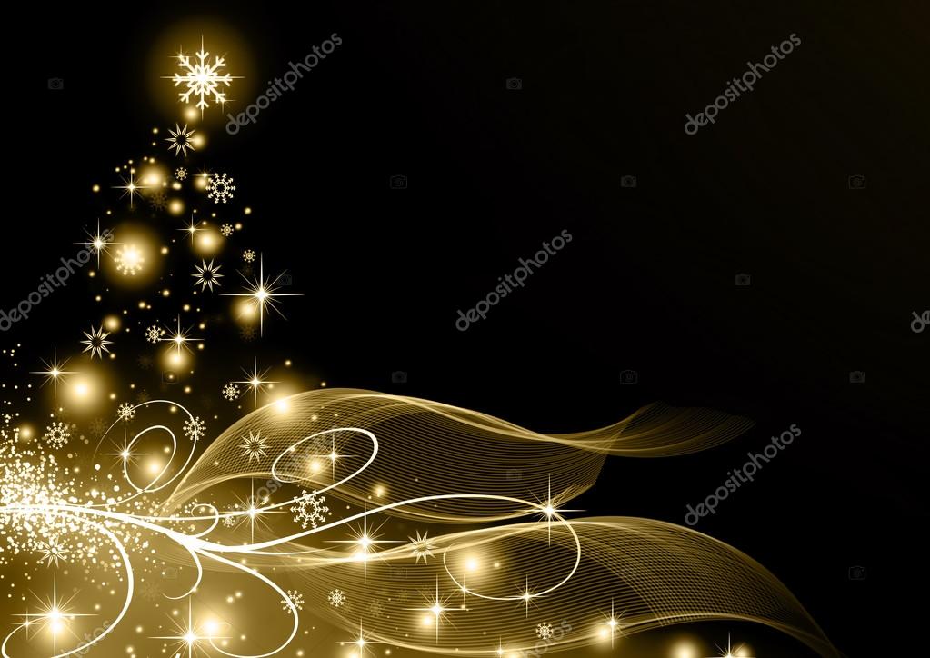 Christmas gold tree — Stock Photo © stori #84839582